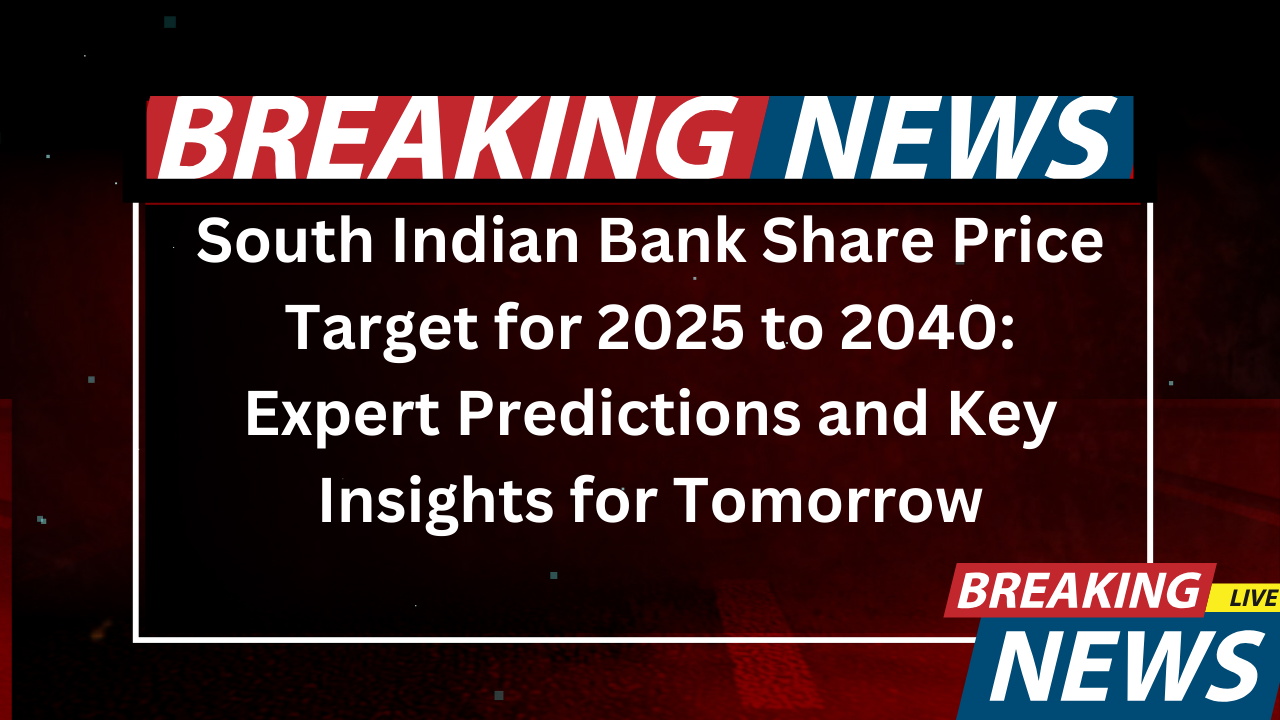 South Indian Bank Share Price Target 2025 To 2040 - MoneyPhobia